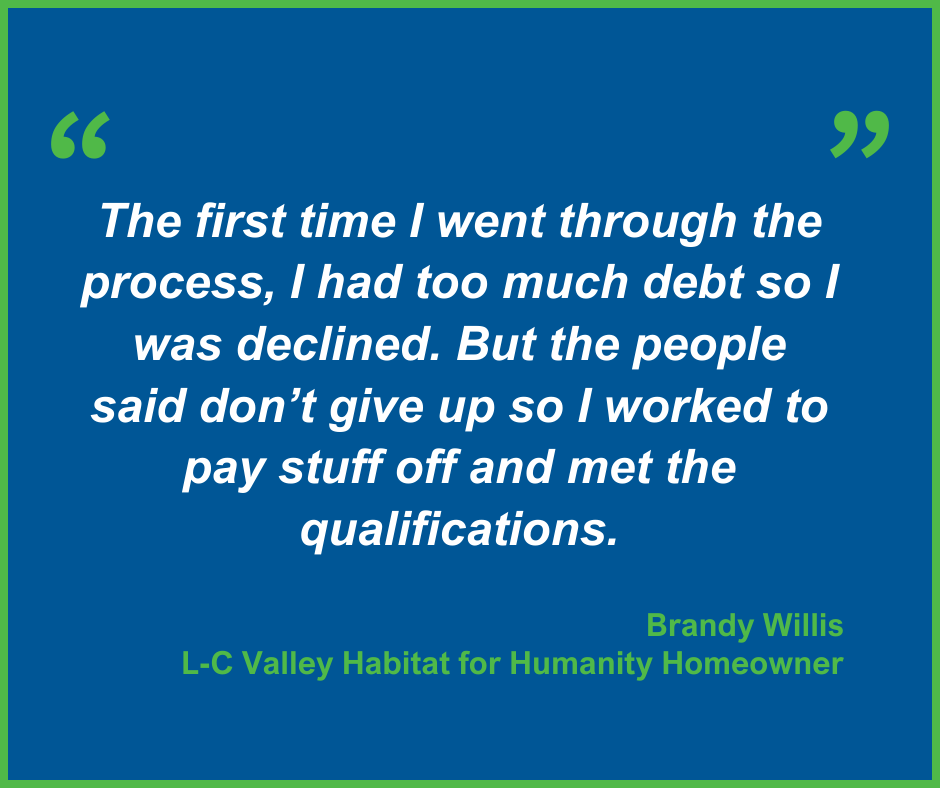 Homeowner Update Stories – L-C Valley Habitat For Humanity